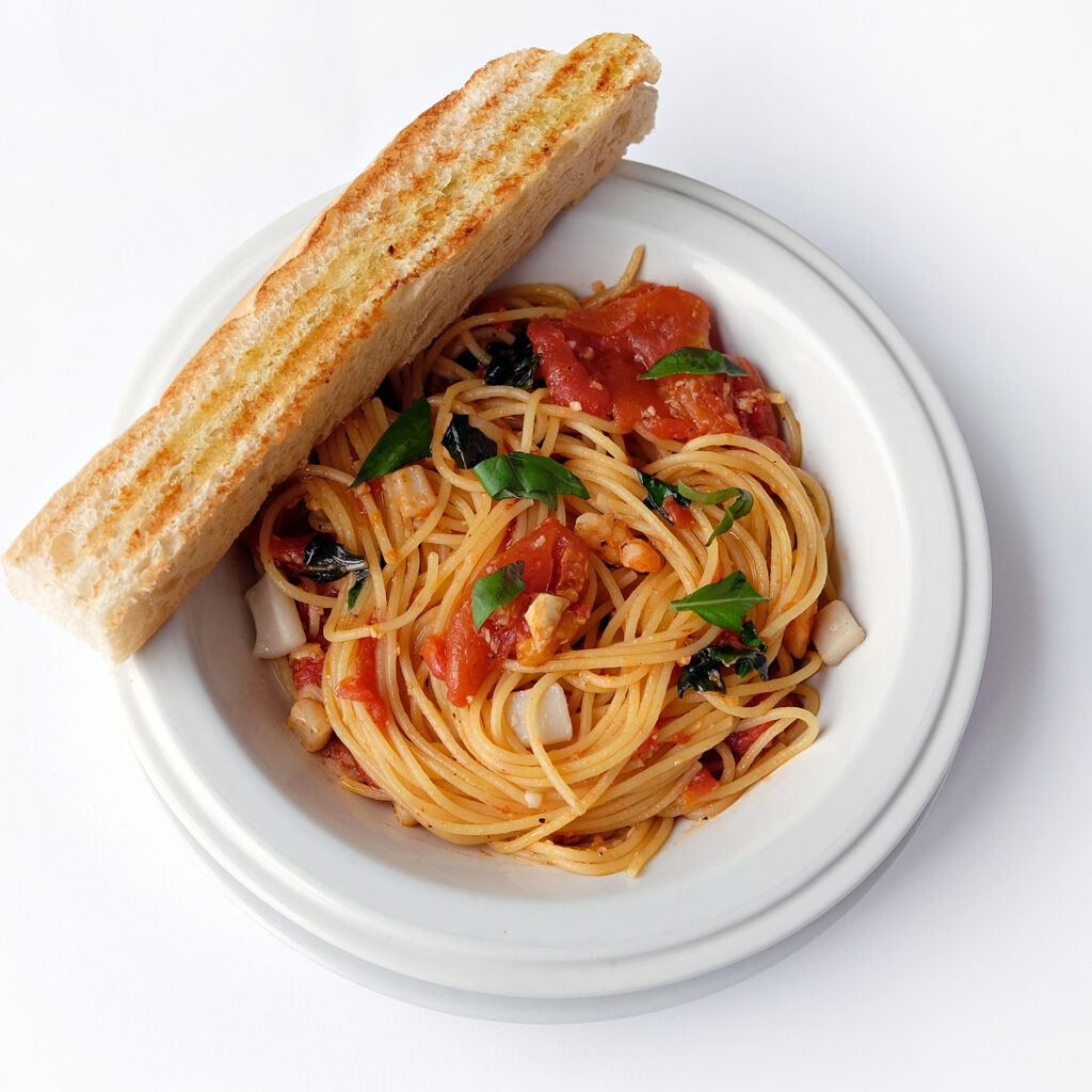 MUSHROOM-TRUFFLE PASTE.3 CHEESE.SPAGHETTINI TARTUFATA. – Cibo